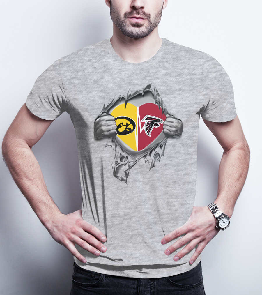 Iowa Hawkeyes Falcons Heart T-Shirt