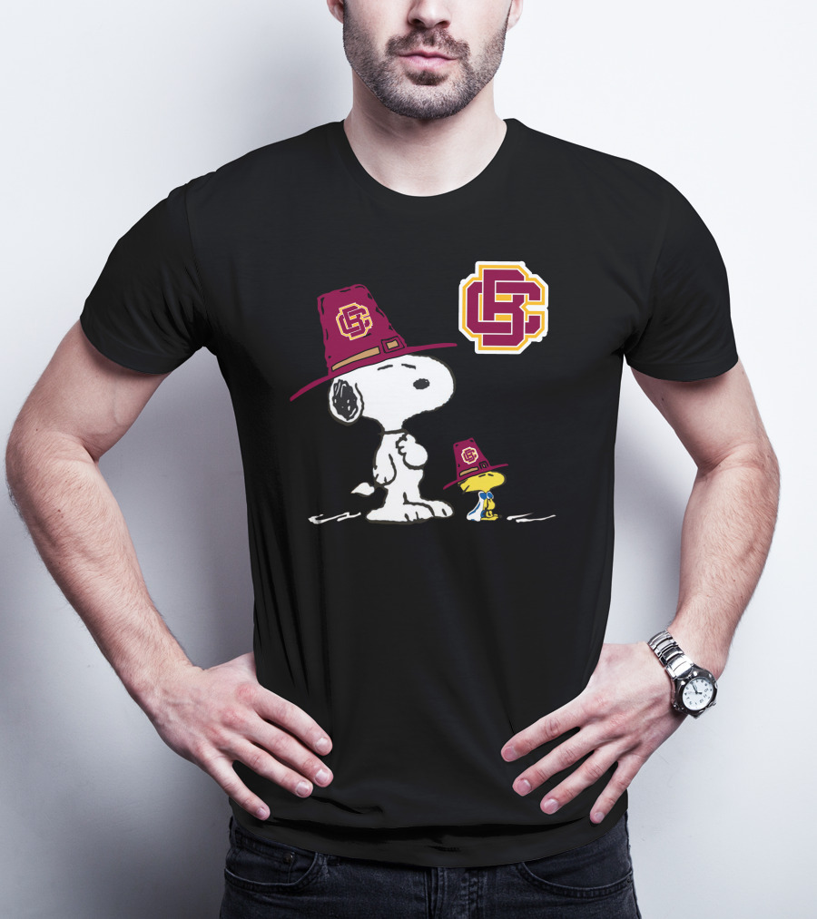 Bethune-Cookman Snoopy And Woodstock In Tall Hats With BCU T-Shirt