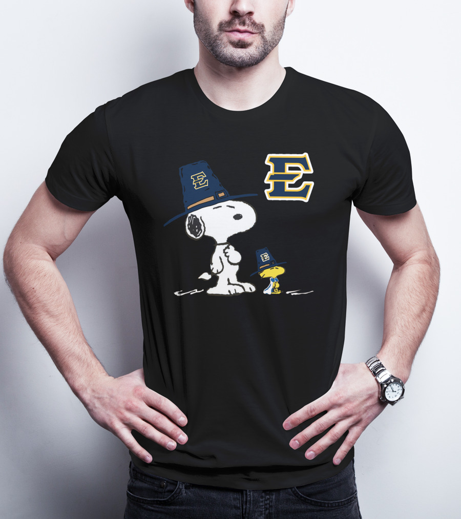 ETSU Snoopy Woodstock Pilgrim Hat T-Shirt