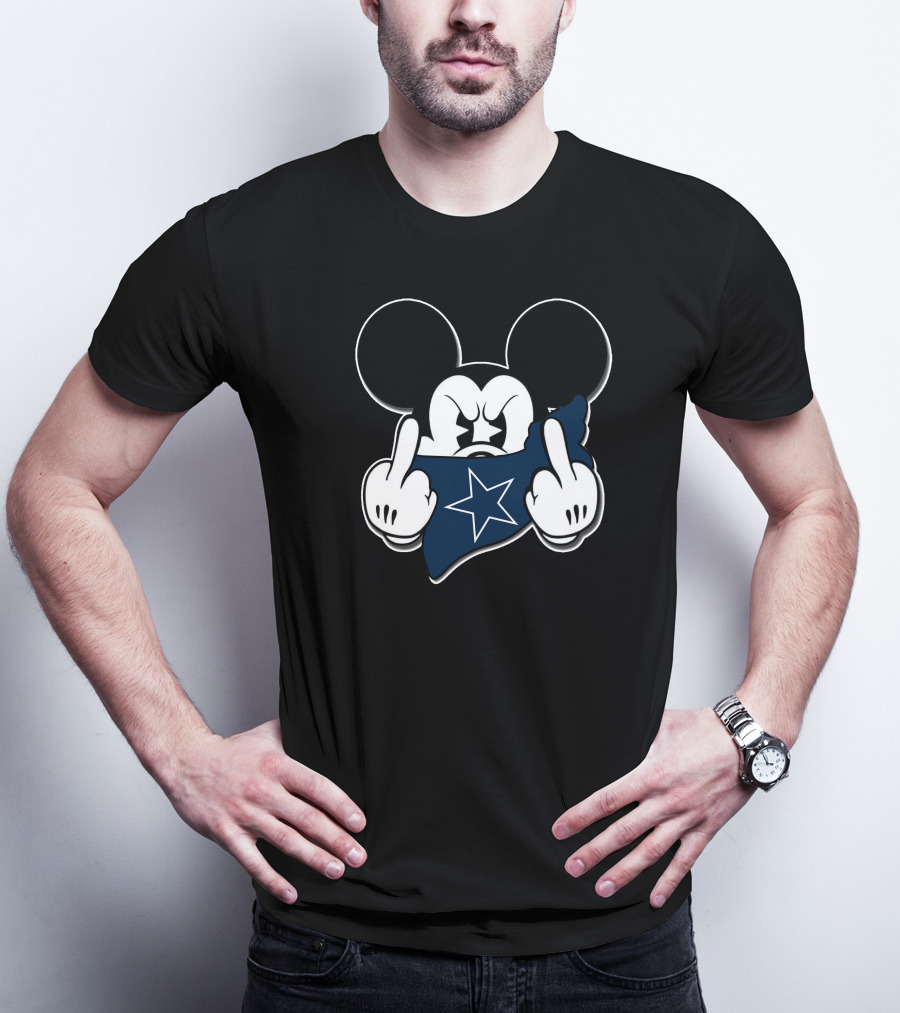 Mickey Mouse Dallas Cowboys Fan Gesture T-Shirt
