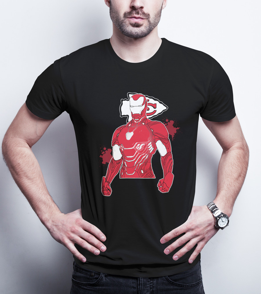 Iron Man Kansas City Chiefs Crossover T-Shirt