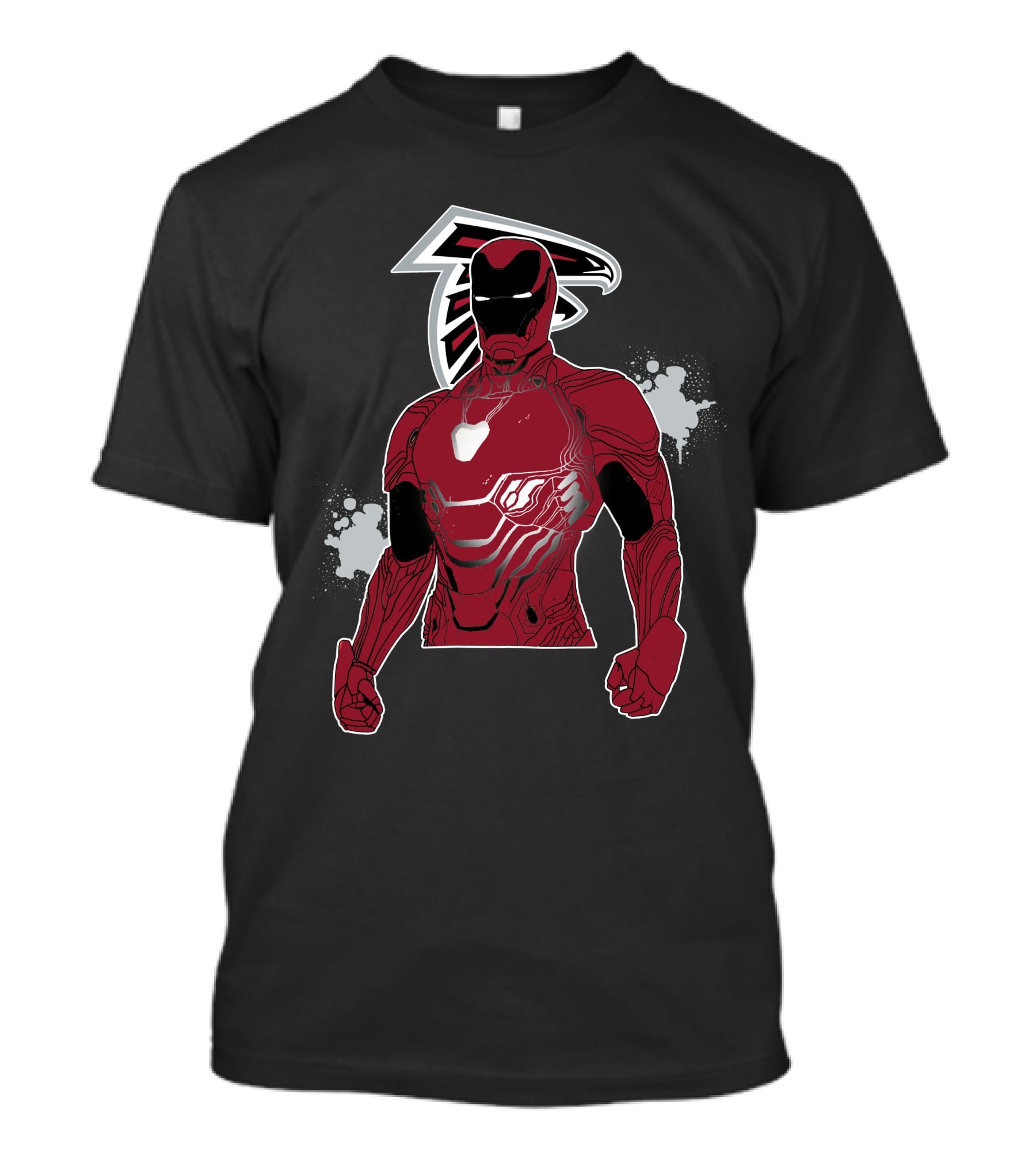 Iron Man Marvel Atlanta Falcons Nfl Crossover T-Shirt