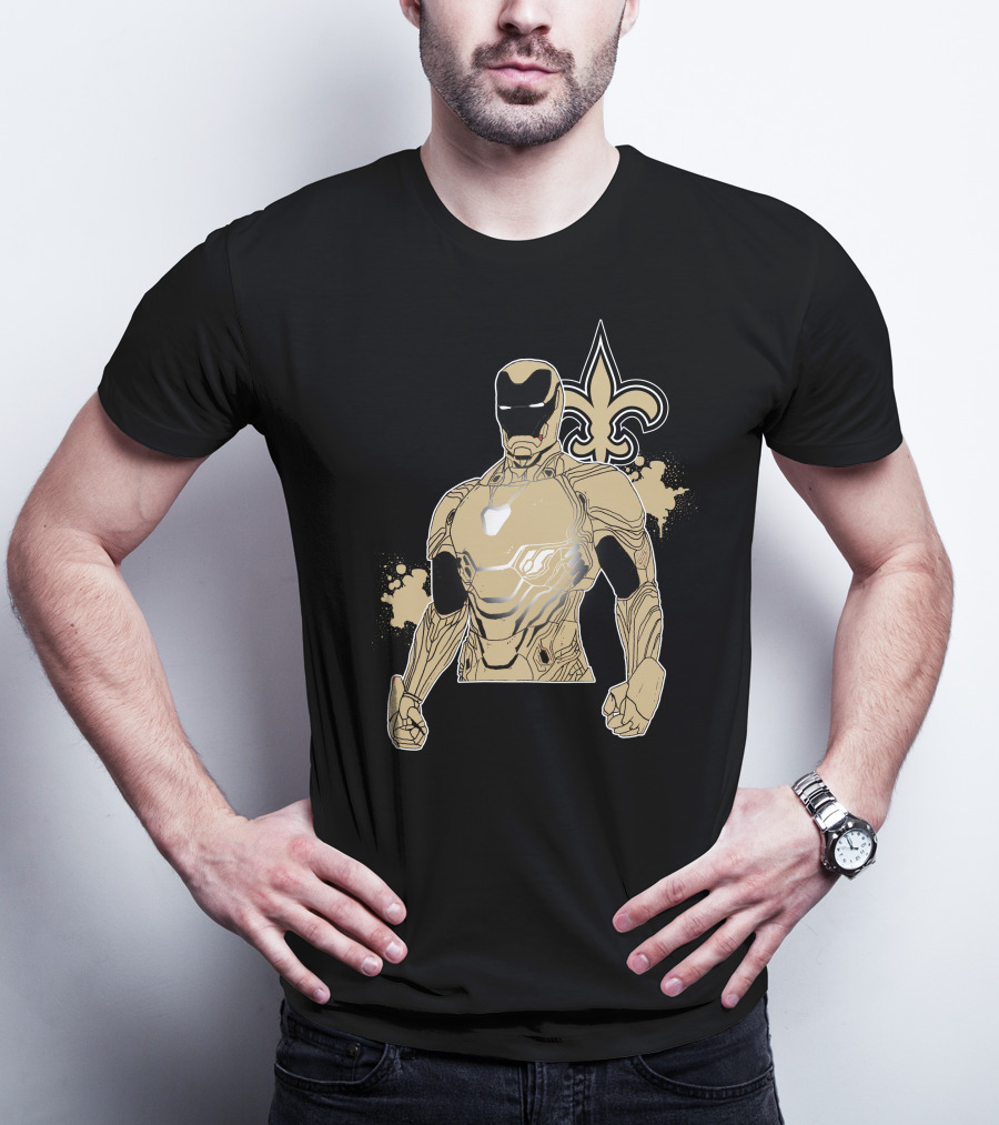 Iron Man New Orleans Saints Crossover T-Shirt