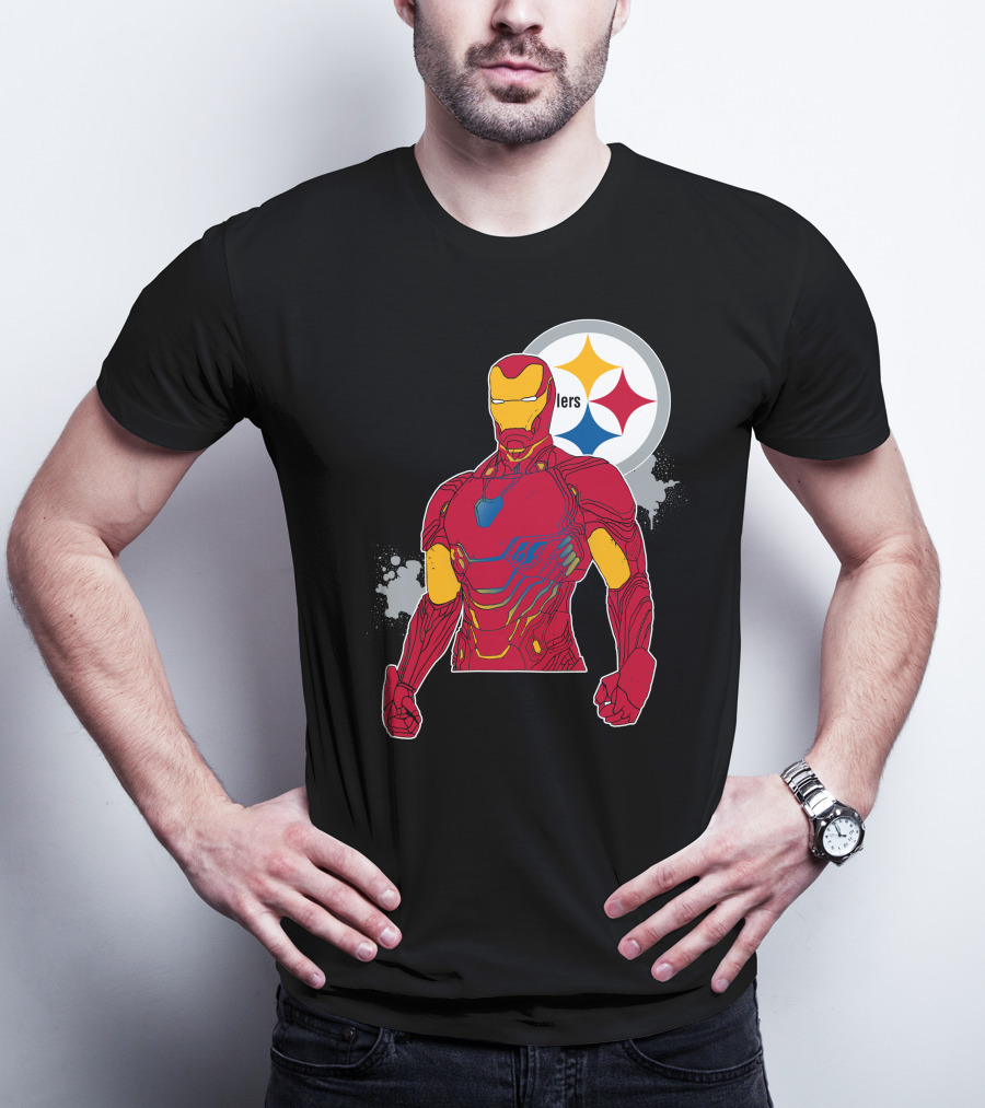 Iron Man With Steelers T-Shirt