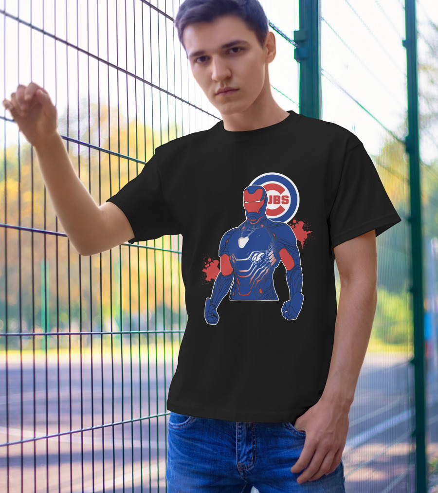 Iron Man Chicago Cubs Fusion T-Shirt