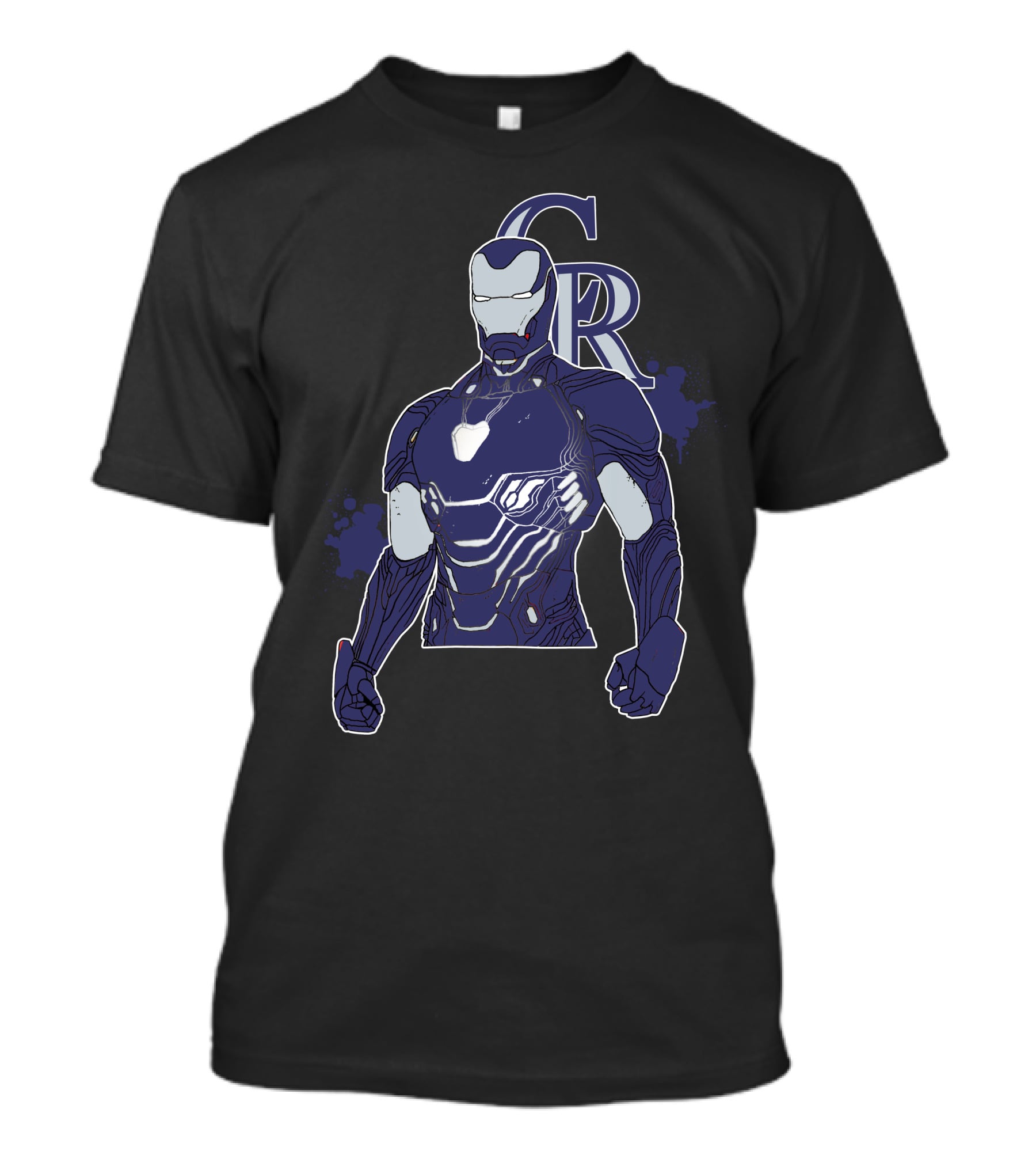 Iron Man Colorado Rockies Crossover Fan Collaboration T-Shirt