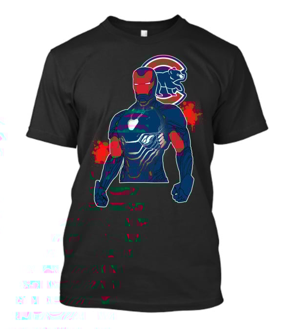 Iron Man Meets Chicago Cubs Crossover T-Shirt
