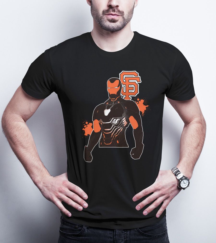 Iron Man San Francisco Giants Fan Crossover T-Shirt