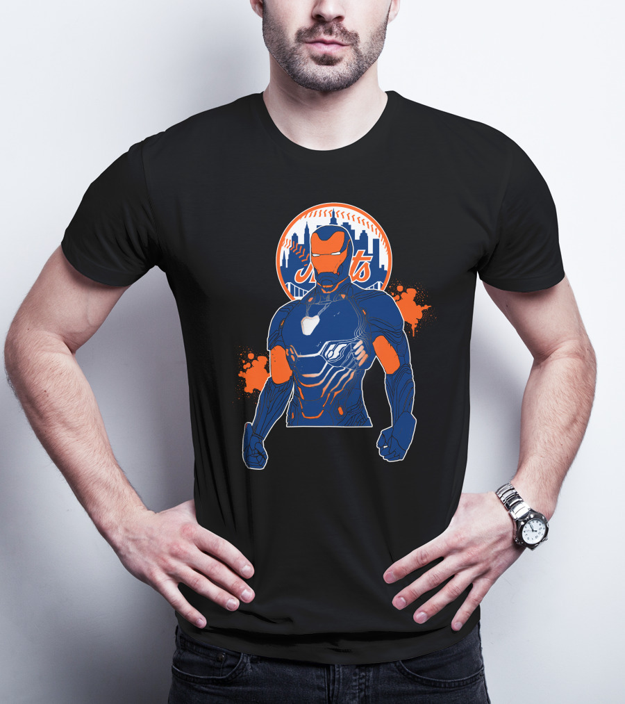 Iron Man New York Mets Crossover T-Shirt