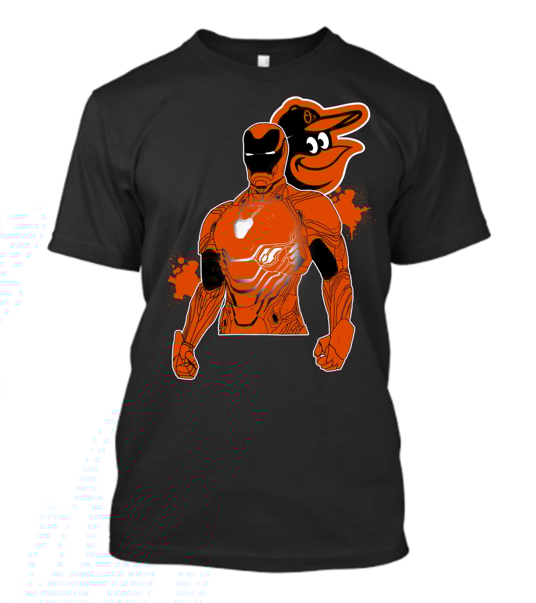 Iron Man And Baltimore Orioles Mashup T-Shirt