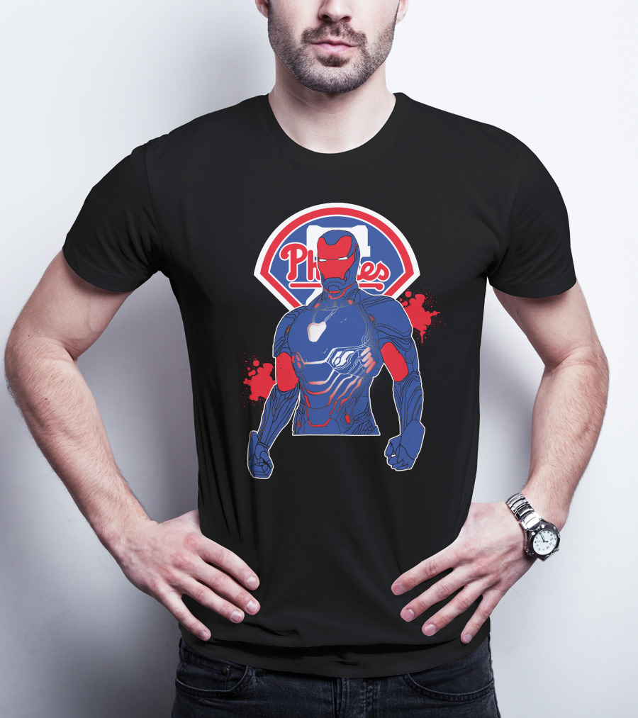 Iron Man Phillies Philadelphia Collaboration T-Shirt