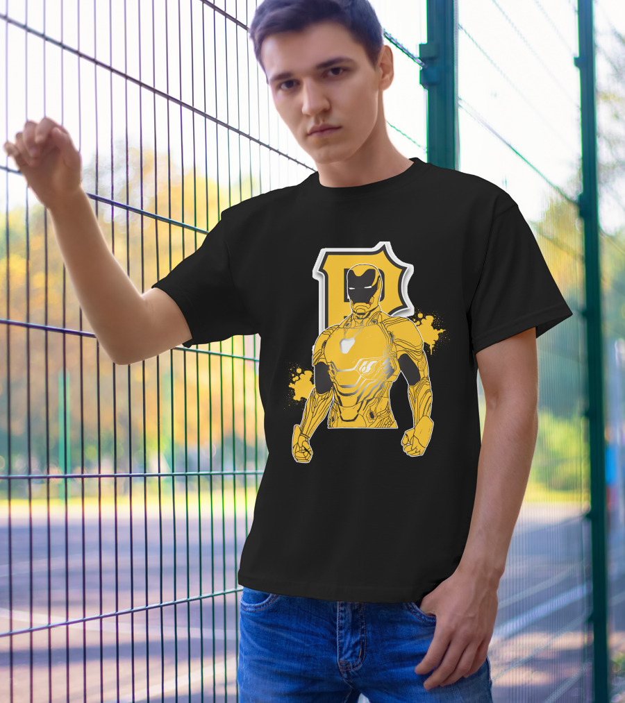 Iron Man Pittsburgh Pirates Collaborative Marvel Sports T-Shirt
