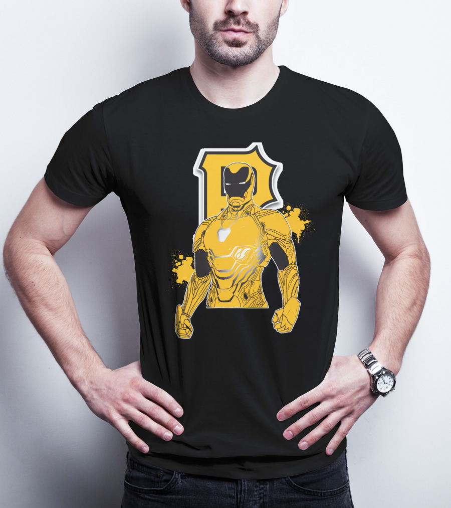 Iron Man Pittsburgh Pirates Collaborative Marvel Sports T-Shirt