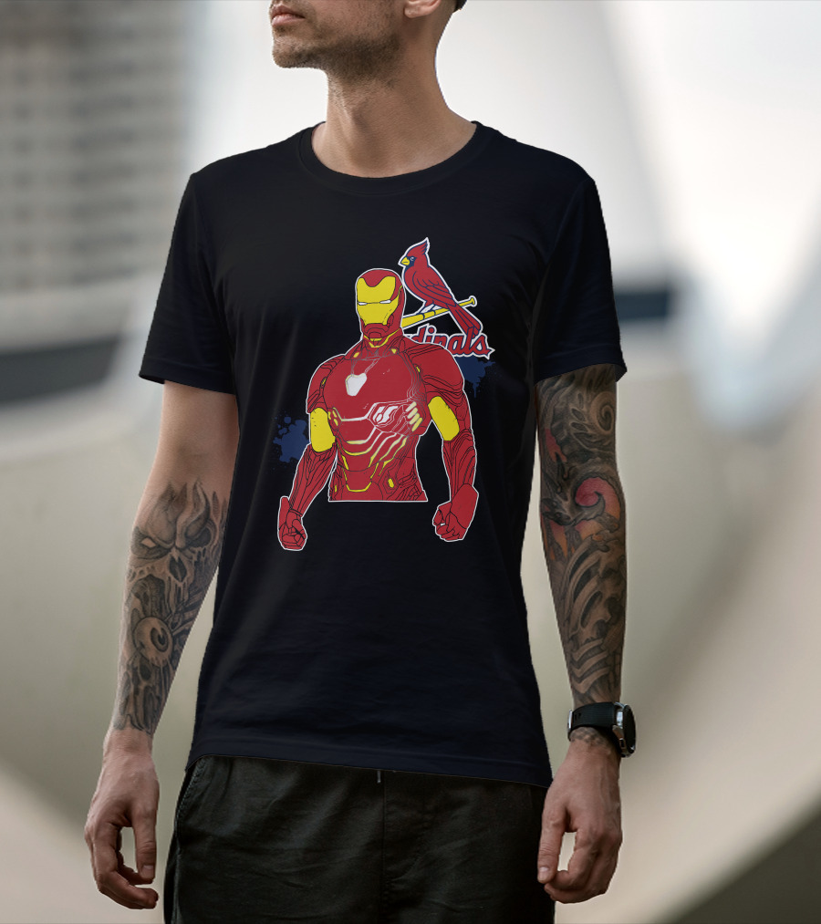 Iron Man St Louis Cardinals Crossover T-Shirt