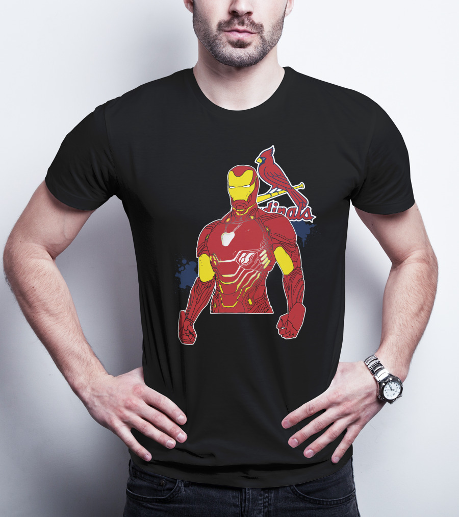 Iron Man St Louis Cardinals Crossover T-Shirt