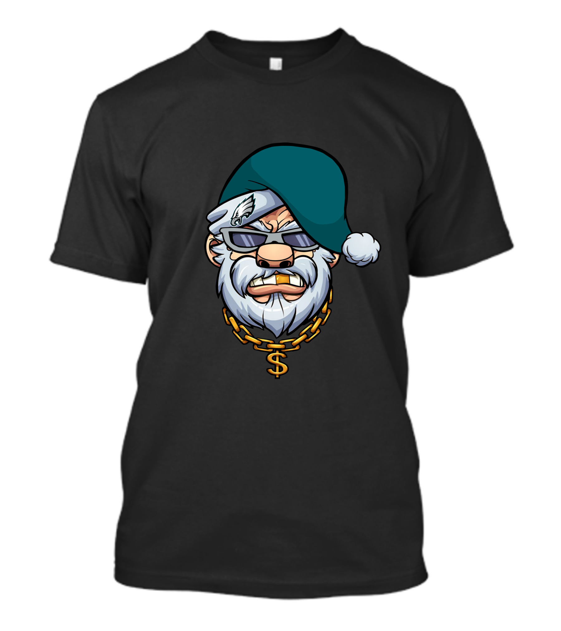 Eagles Gangster Santa Christmas Swag T-Shirt