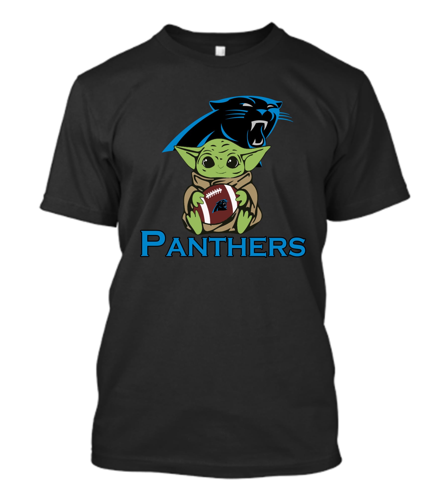 Panthers Baby Yoda Football Star Wars T-Shirt