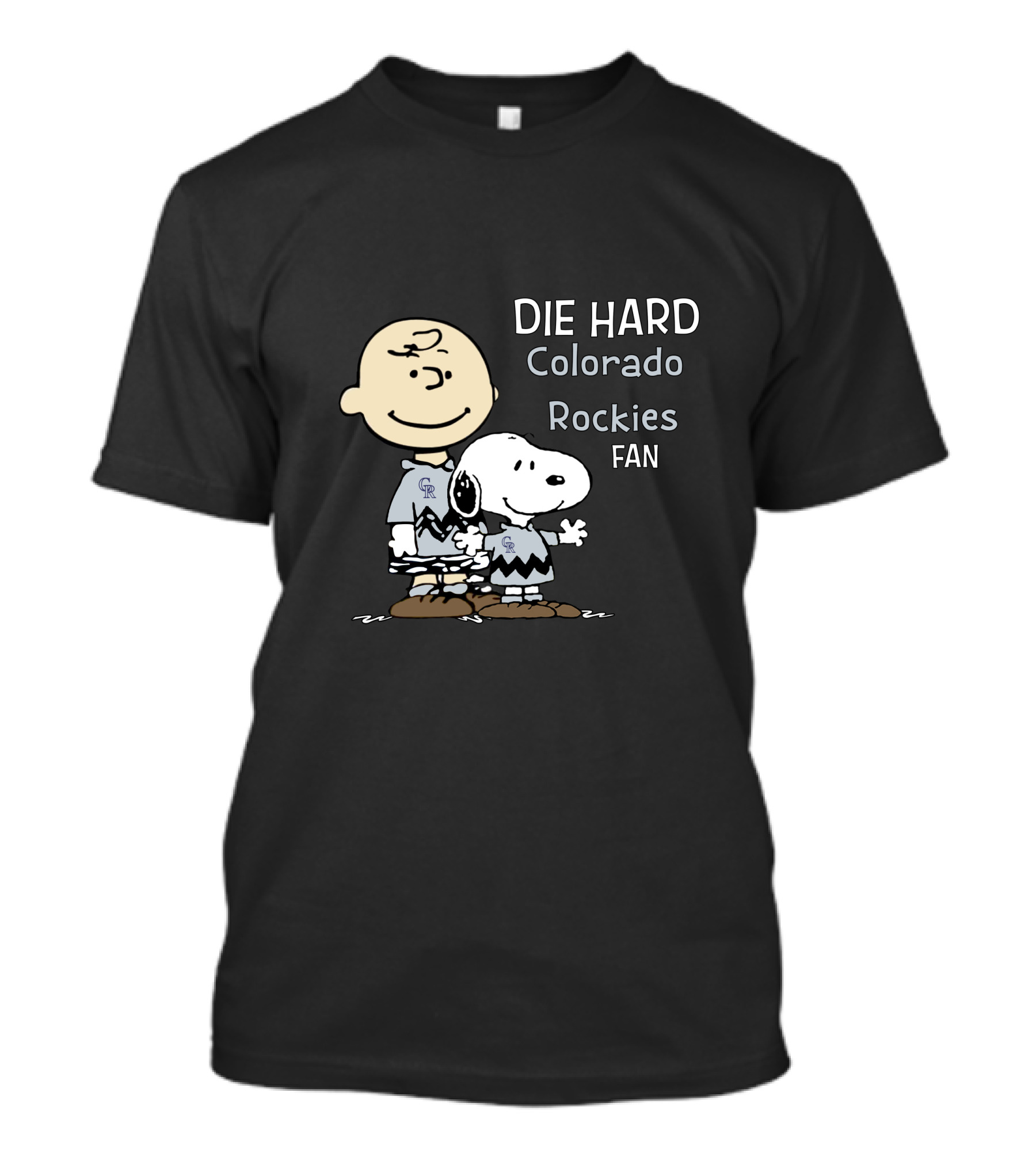 DIE HARD Colorado Rockies FAN Snoopy And Charlie Brown T-Shirt