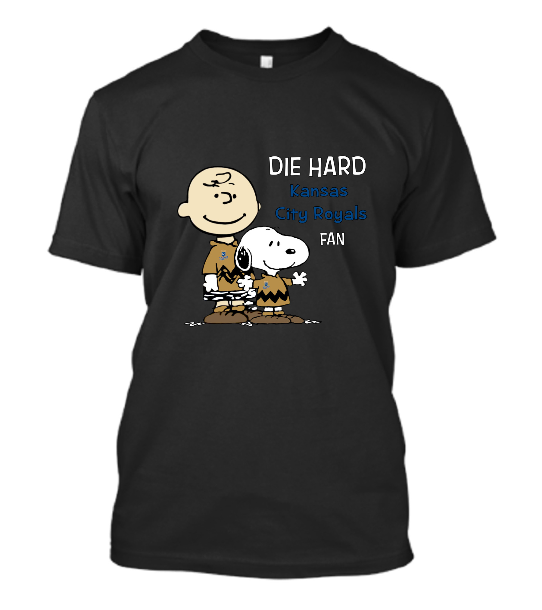Die Hard Kansas City Royals Snoopy And Charlie Brown Fan T-Shirt