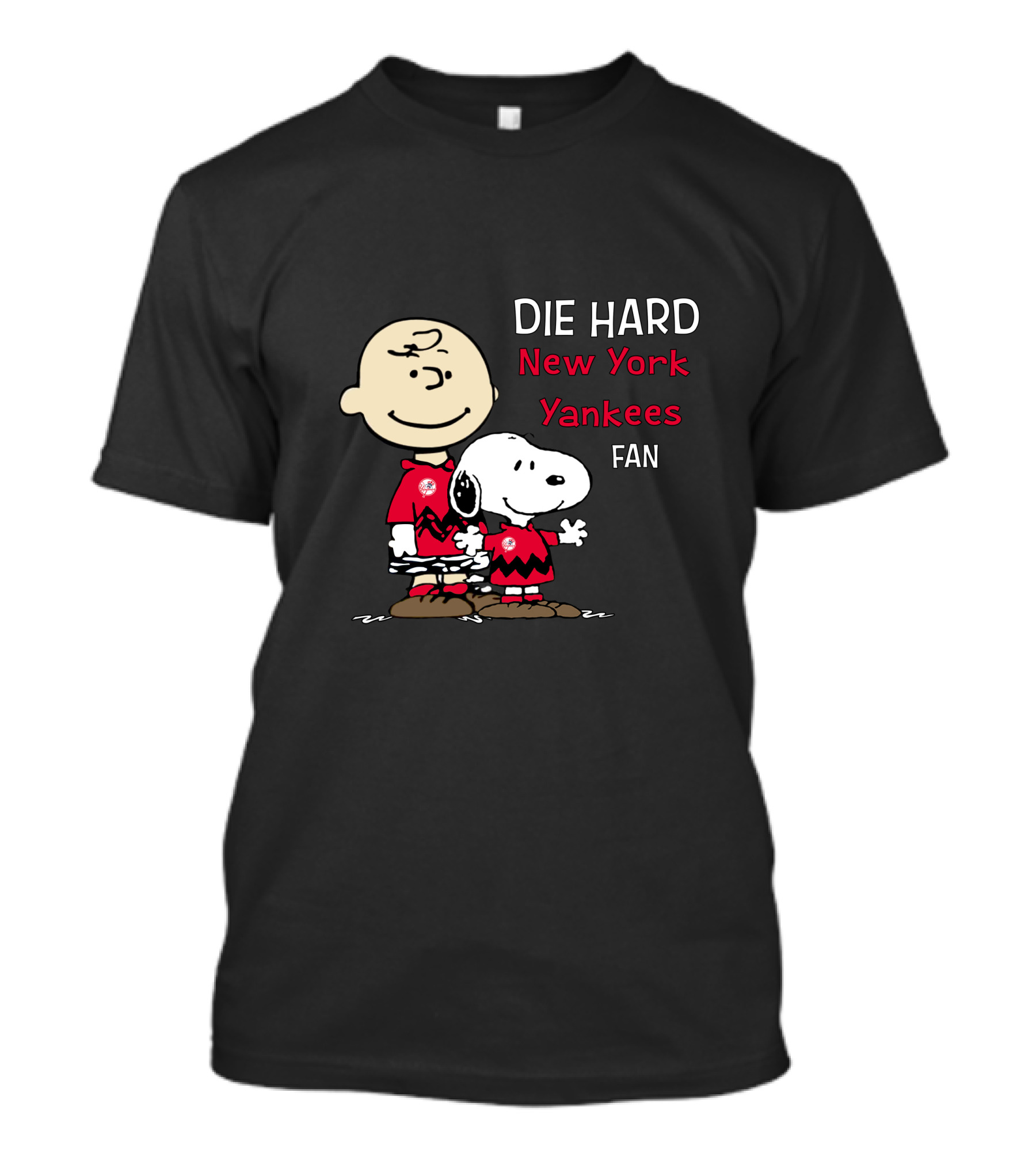 Die Hard New York Yankees Fan Snoopy Charlie Brown Peanuts T-Shirt