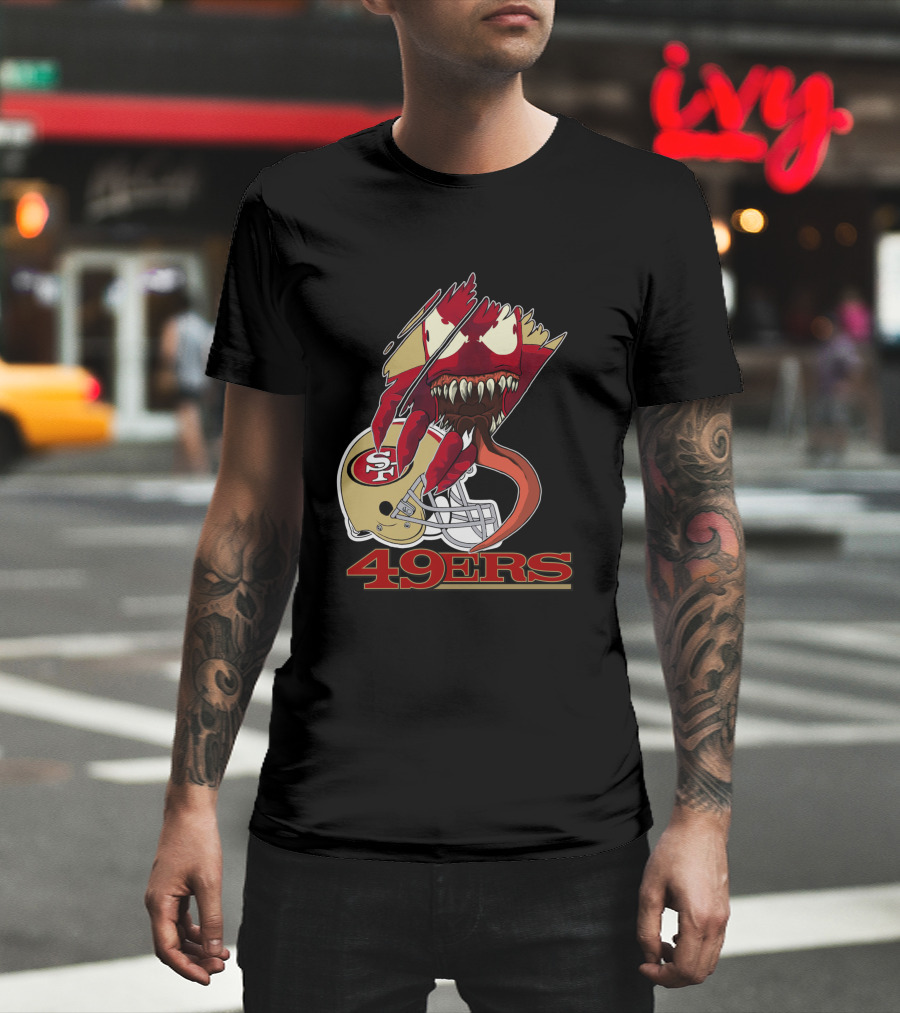 49ers Venomous Creature With San Francisco Helmet T-Shirt