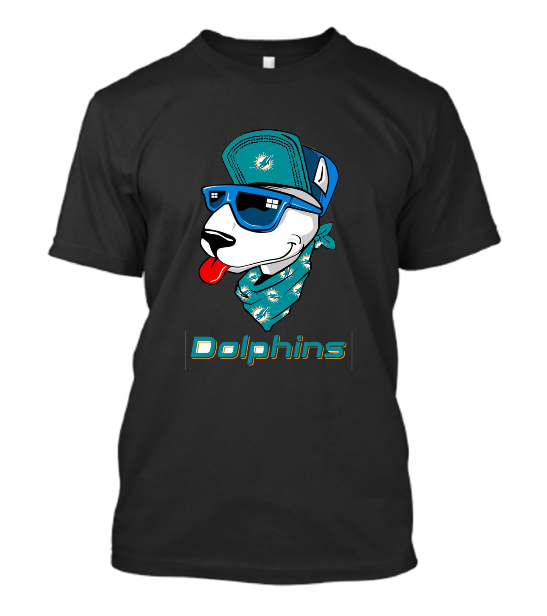 Dolphins Bull Terrier Fan Style T-Shirt