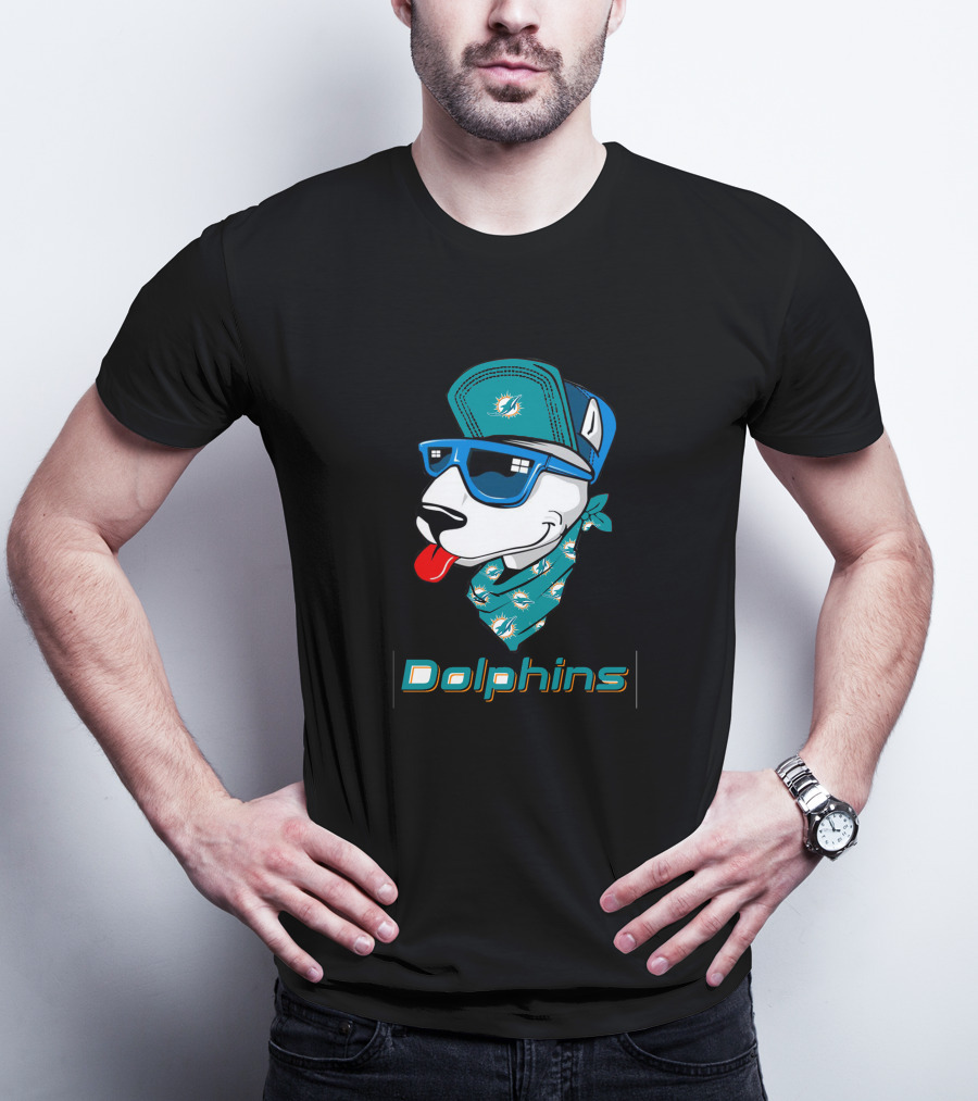 Dolphins Bull Terrier Fan Style T-Shirt