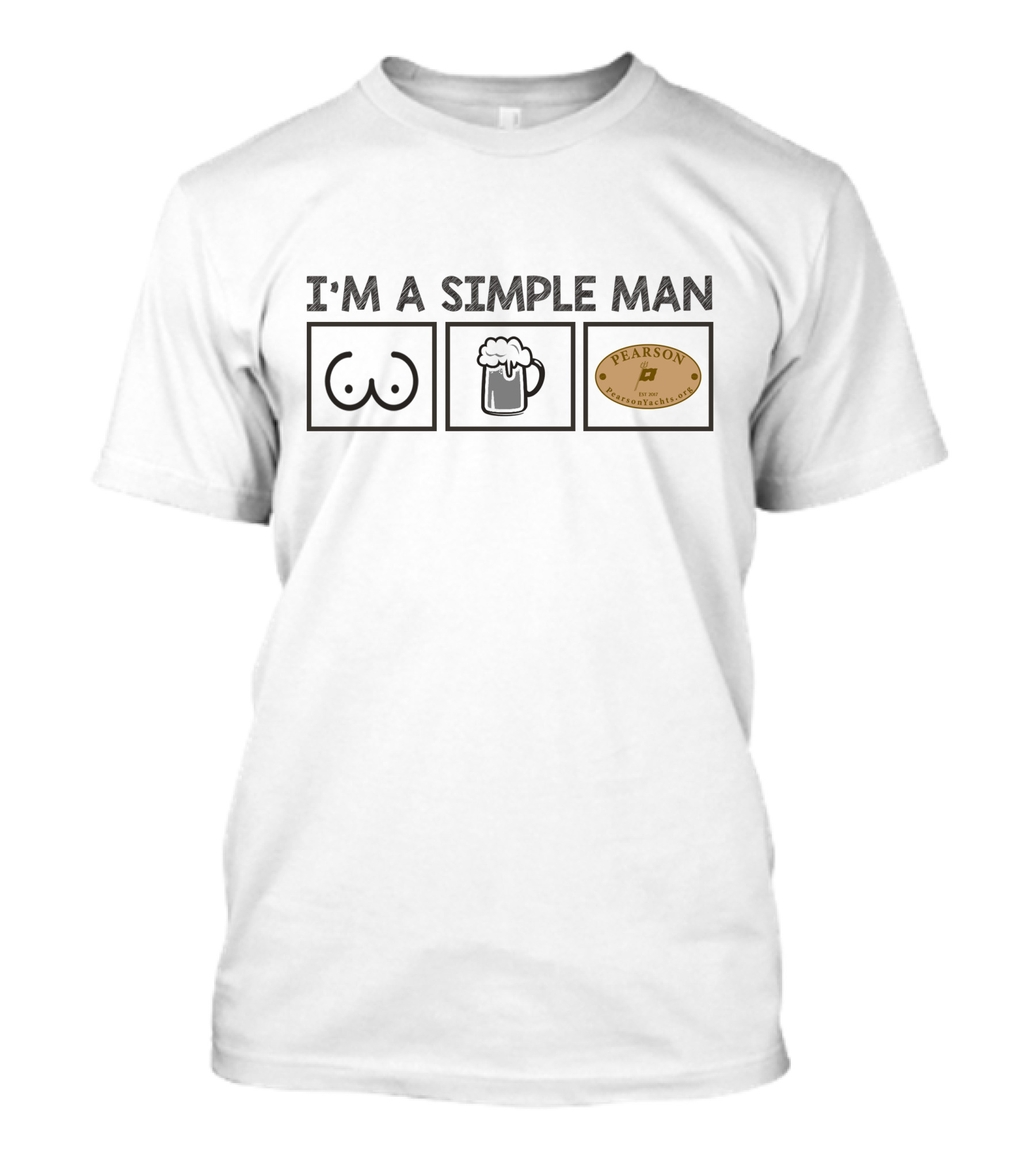 I'M A SIMPLE MAN PEARSON LAGER BEER SYMBOLS T-Shirt