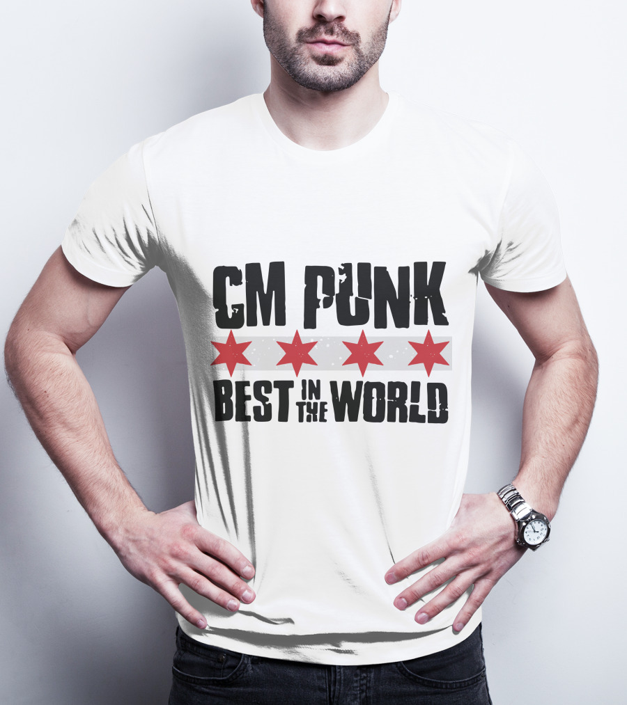 CM Punk Best In The World Red Stars T-Shirt