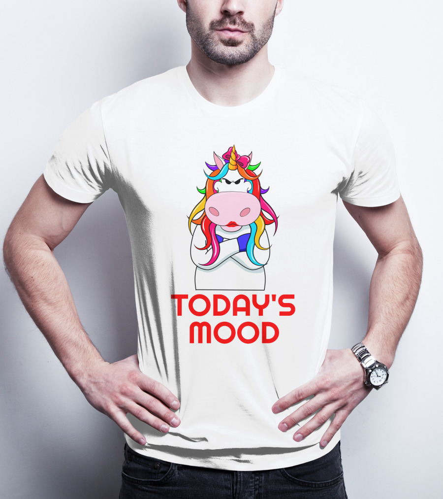 Today's Mood Angry Rainbow Unicorn T-Shirt