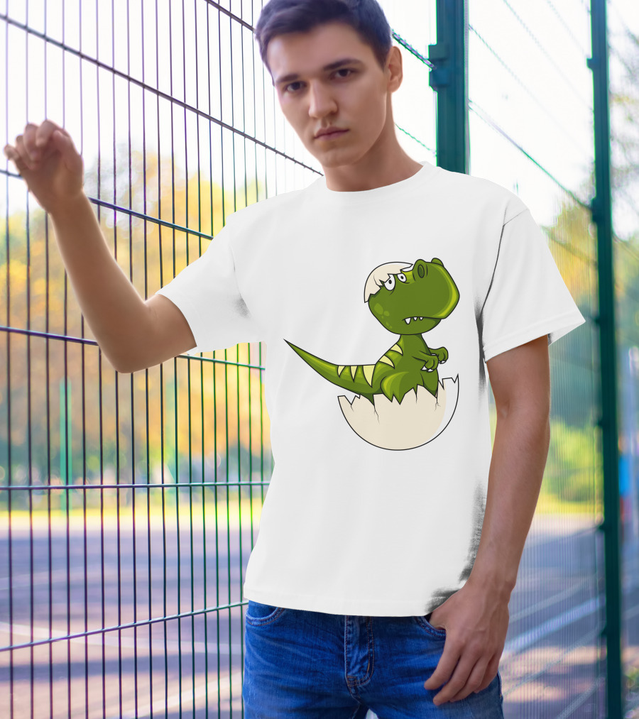 Baby Dragon Hatching From Egg With Playful Expression T-Shirt