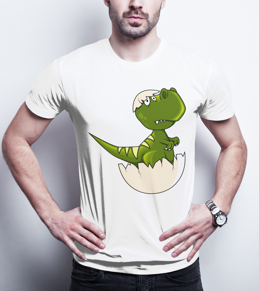 Baby Dragon Hatching From Egg With Playful Expression T-Shirt