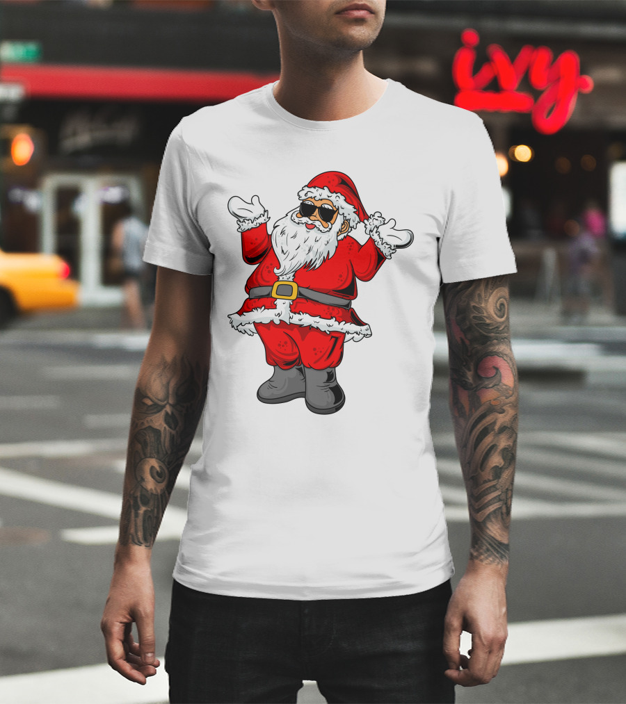 Santa Claus Wearing Cool Shades T-Shirt
