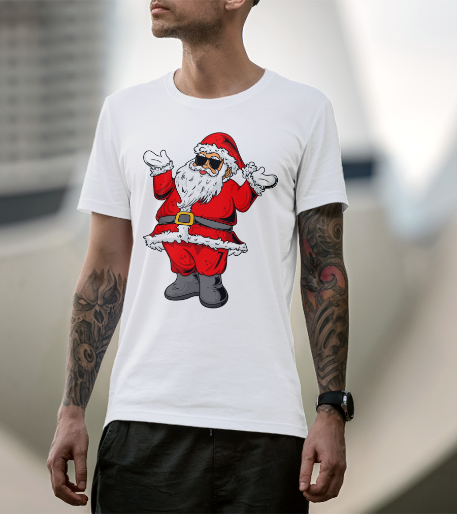 Santa Claus Wearing Cool Shades T-Shirt
