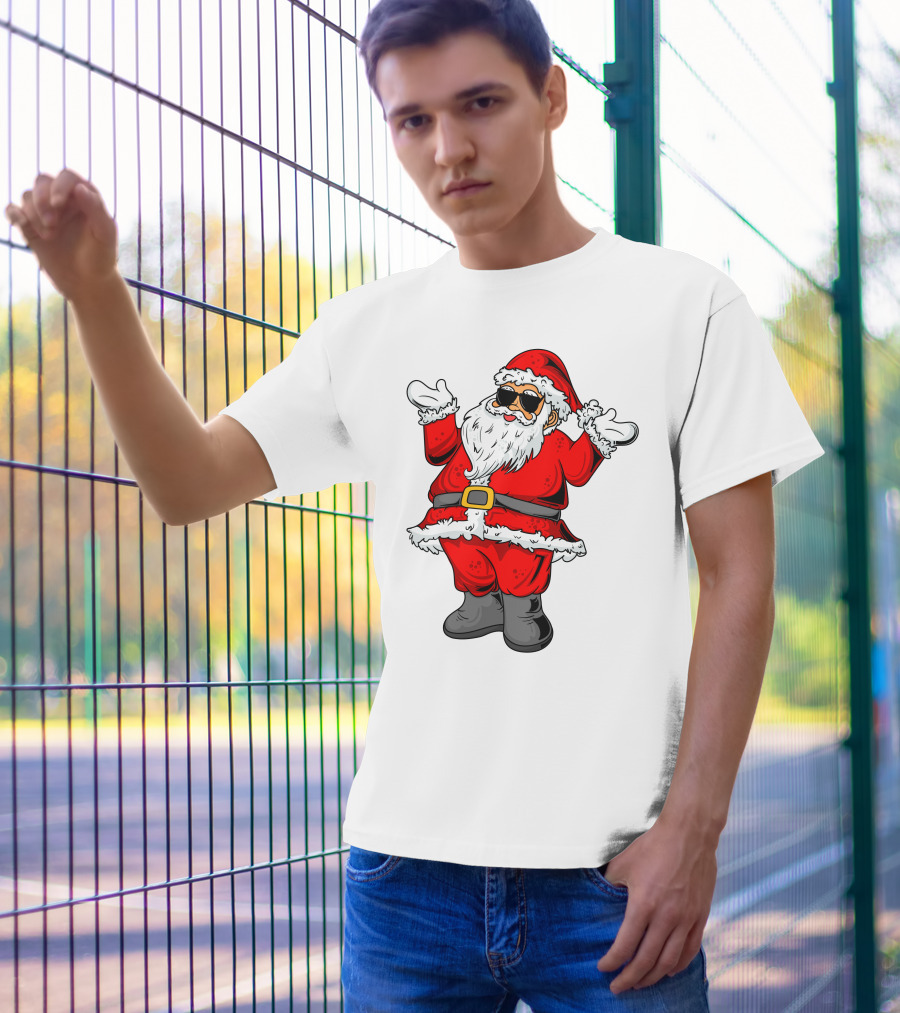 Santa Claus Wearing Cool Shades T-Shirt