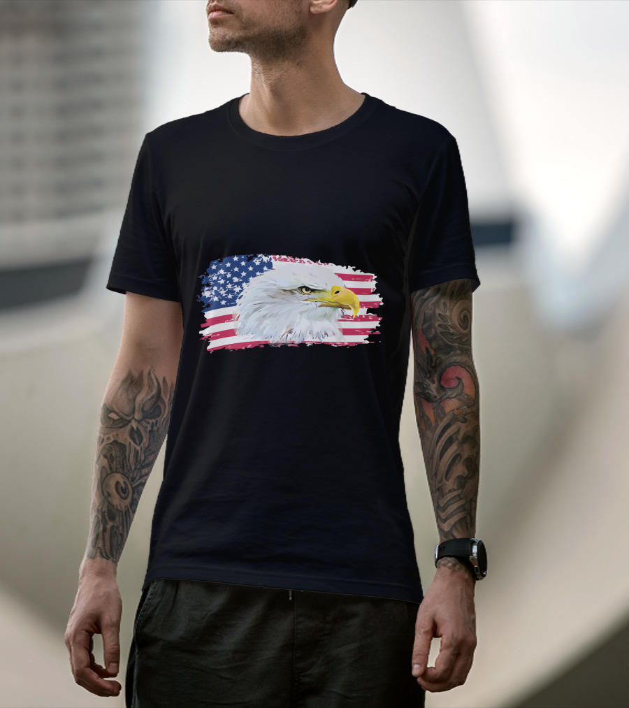 American Flag Bald Eagle T-Shirt
