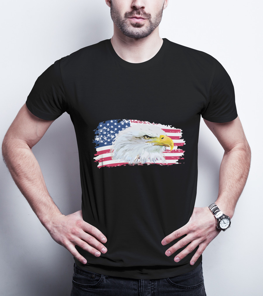 American Flag Bald Eagle T-Shirt