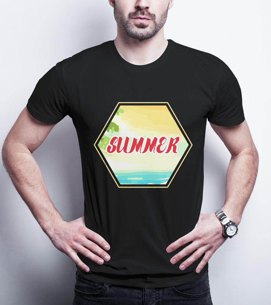 Summer Ocean Hexagon T-Shirt
