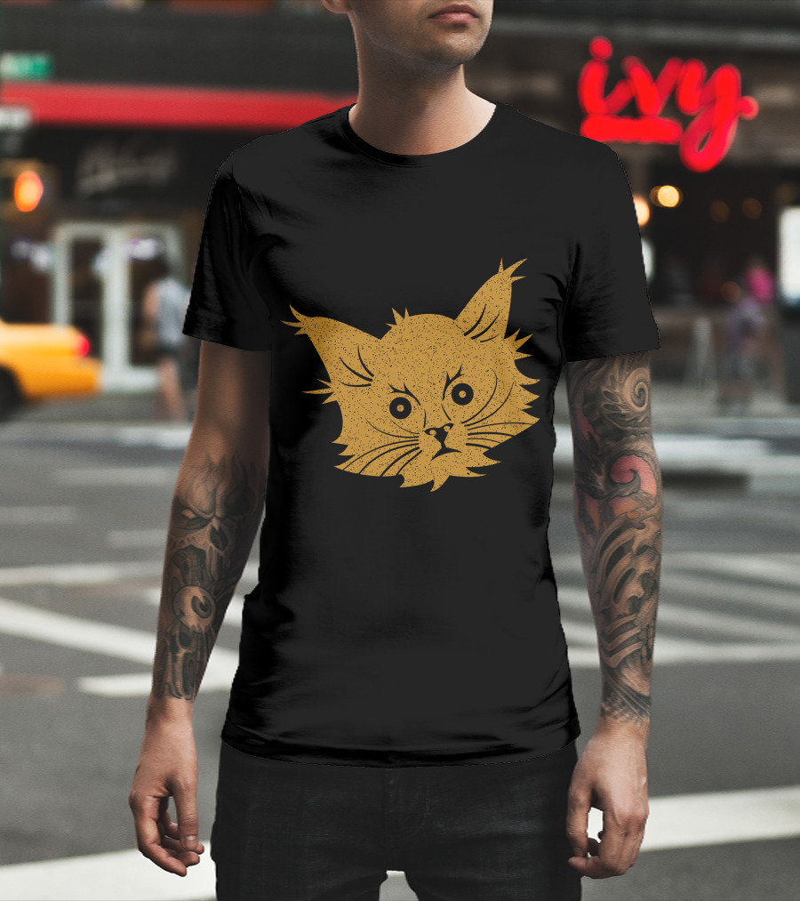 Cat Lover Whiskers Face T-Shirt