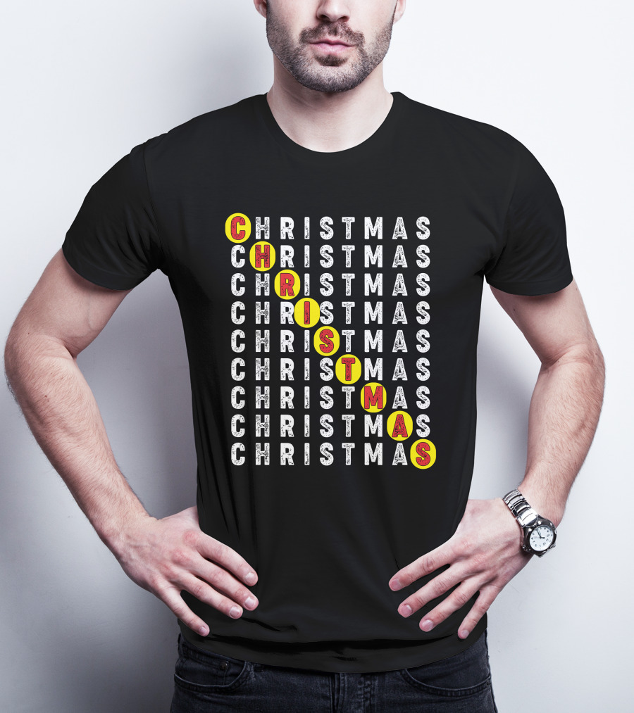 CHRISTMAS Word Search Highlight Puzzle T-Shirt