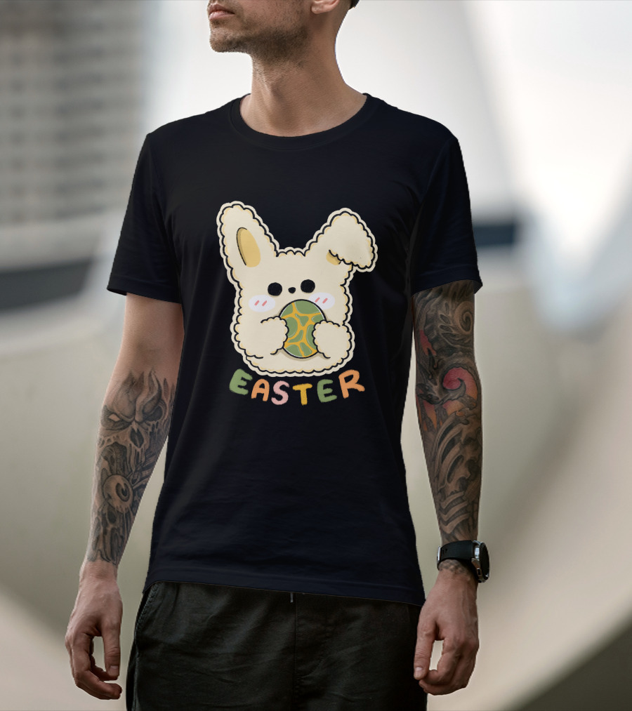 Easter Bunny Holding Easter Egg Sticker T-Shirt