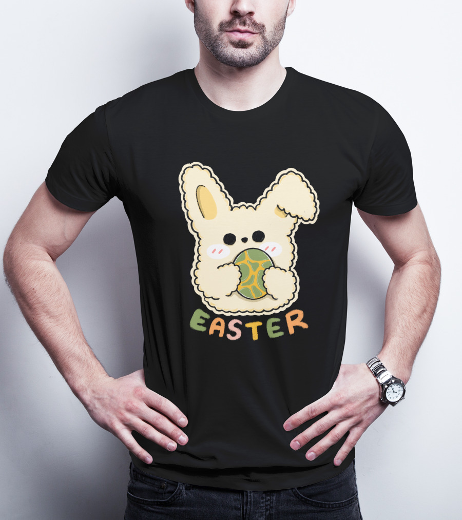 Easter Bunny Holding Easter Egg Sticker T-Shirt