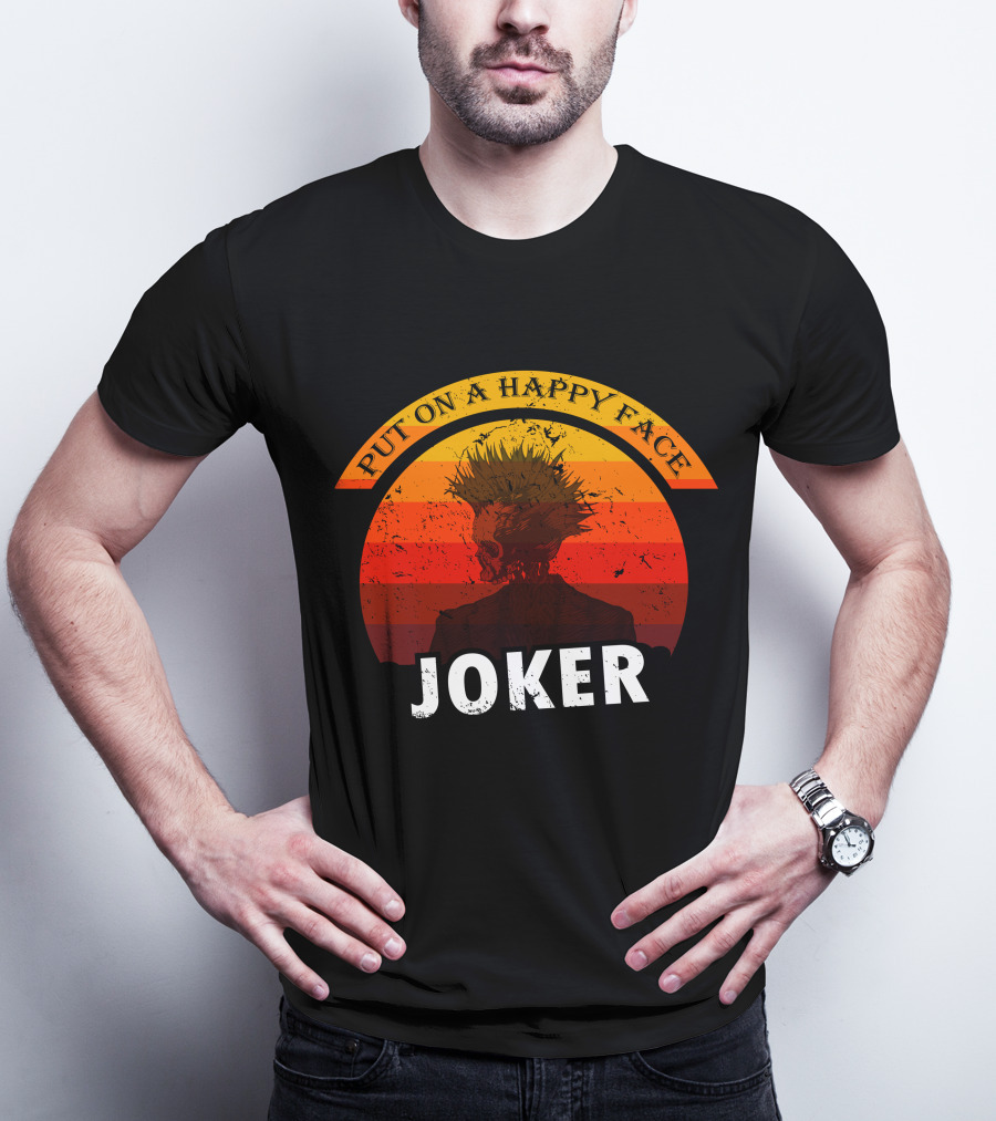 Put On A Happy Face Joker Sunset T-Shirt