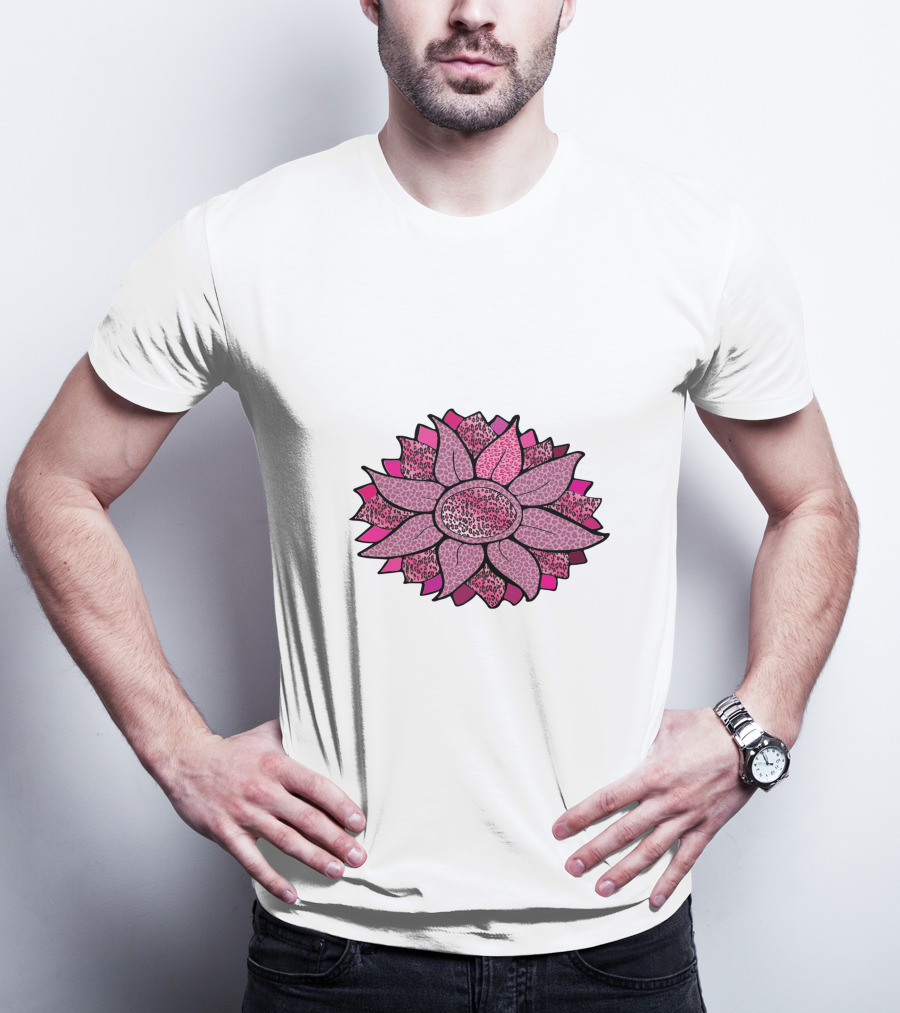 Pink Sunflower Unique Blossom T-Shirt