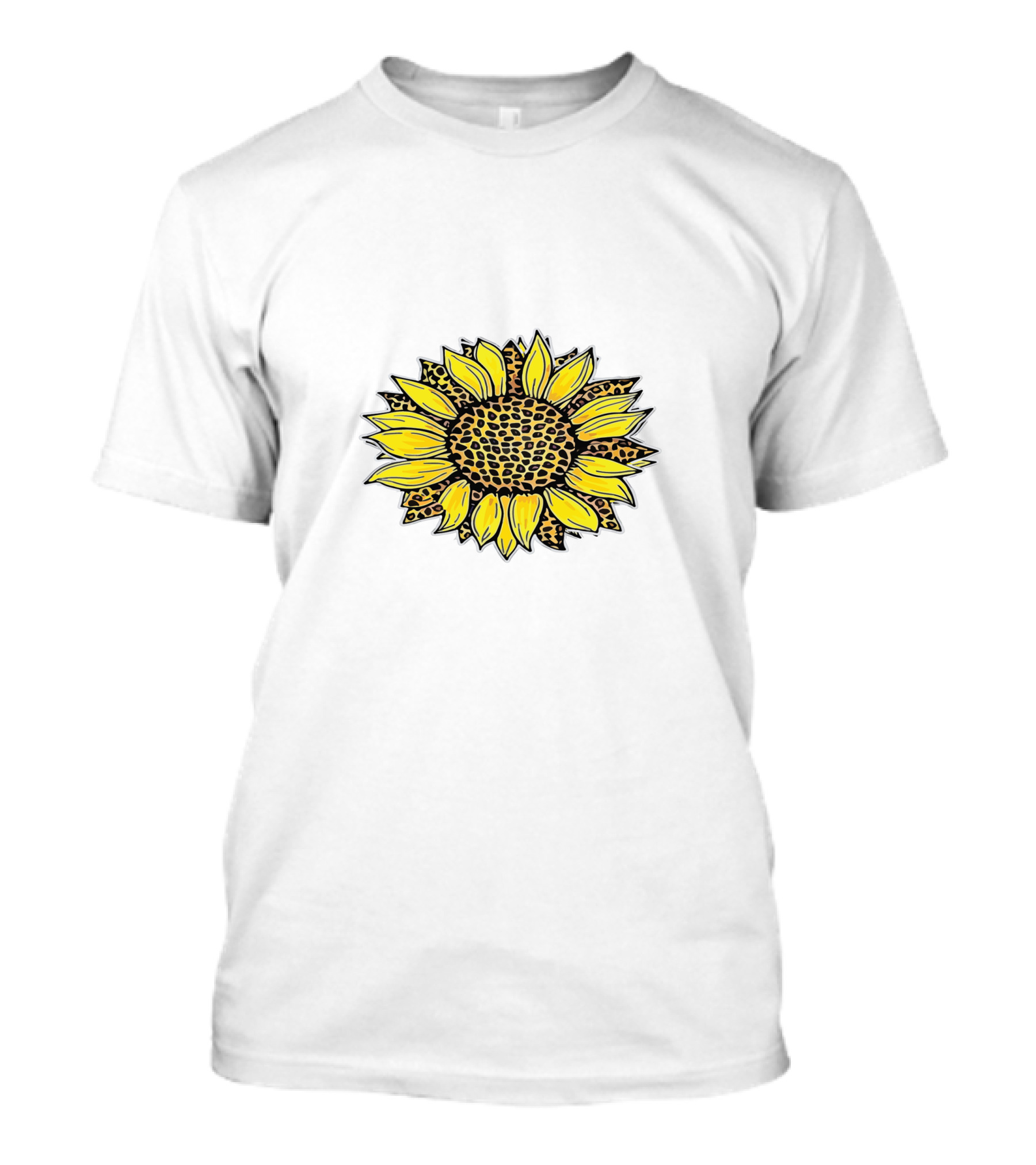 Leopard Print Sunflower T-Shirt