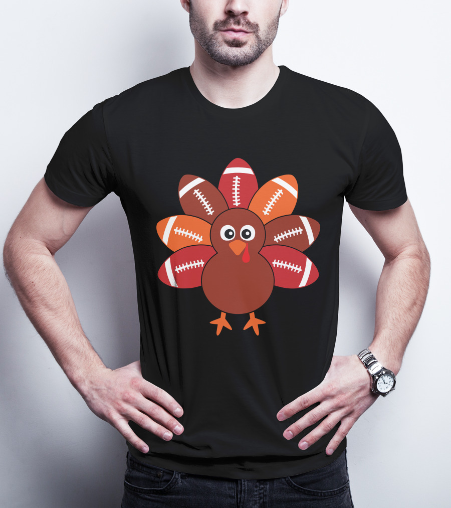 Football Turkey Thanksgiving Balls Festival T-Shirt