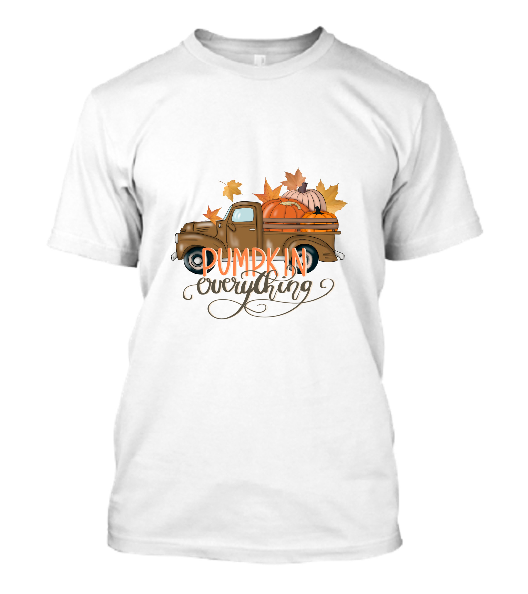 Pumpkin Everything Fall Truck With Leaves T-Shirt