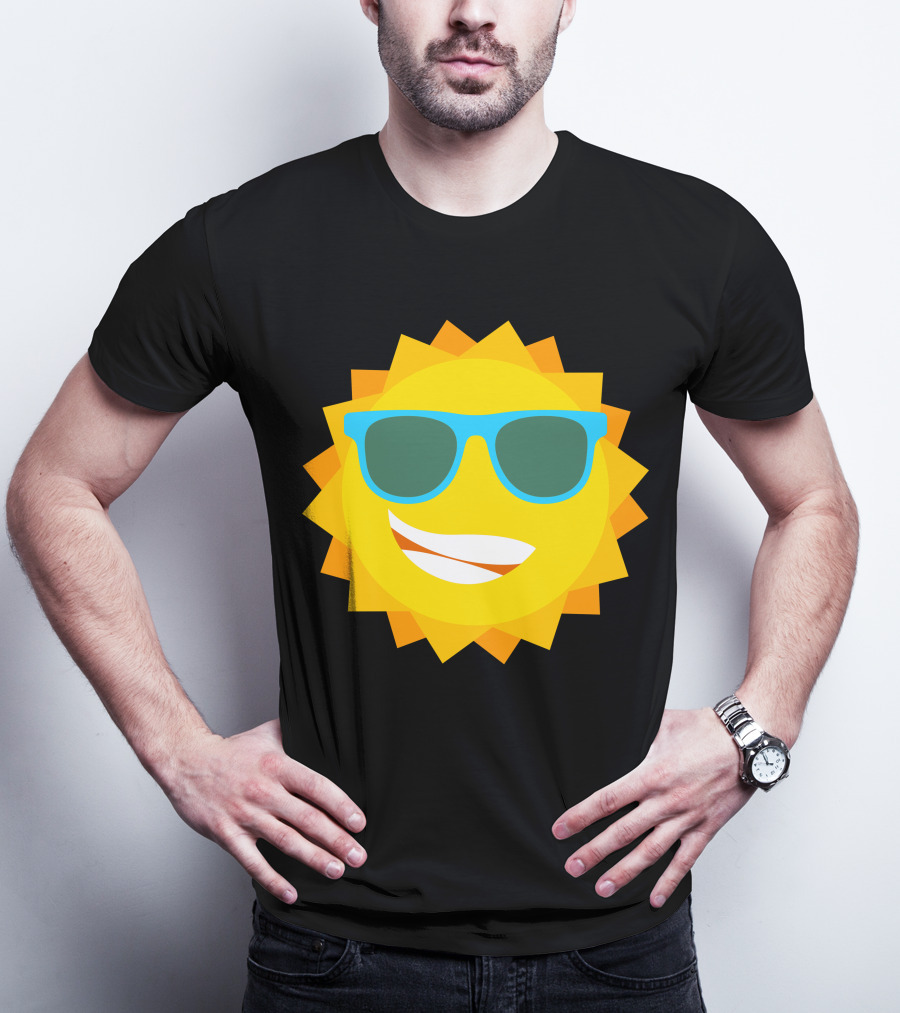 Cool Sun With Blue Sunglasses T-Shirt