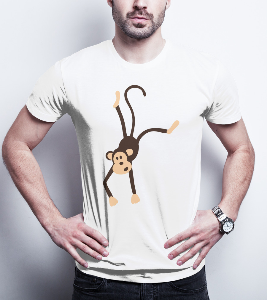 Funny Cartoon Monkey Doing Handstand T-Shirt