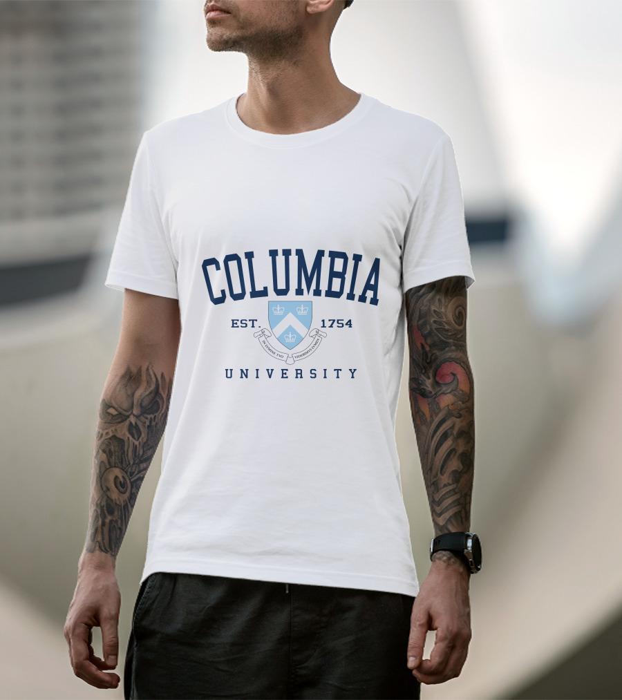 Columbia University Est 1754 Shield And Motto T-Shirt